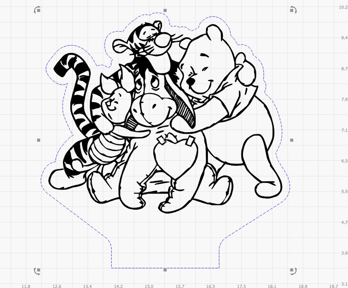 Winnie the Pooh Night-light Acrylic Laser Cut File - Glowforge ...