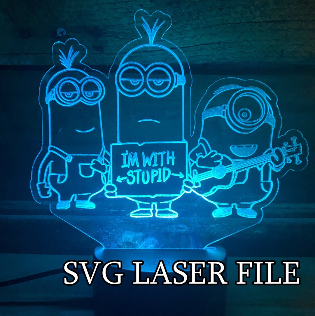 Minions Night-light Acrylic Laser Cut File - Glowforge Optimized - Etsy