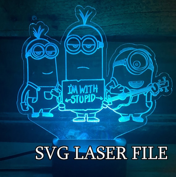 Minions Night-light Acrylic Laser Cut File Glowforge - Etsy