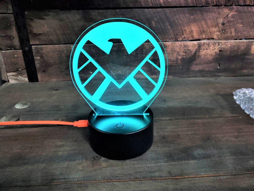 Shield Night-light Acrylic Laser Cut File Glowforge Optimized - Etsy