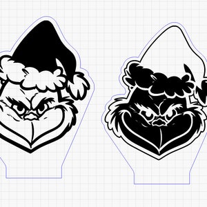 Grinch Night-light Acrylic Laser Cut File Glowforge Optimized - Etsy