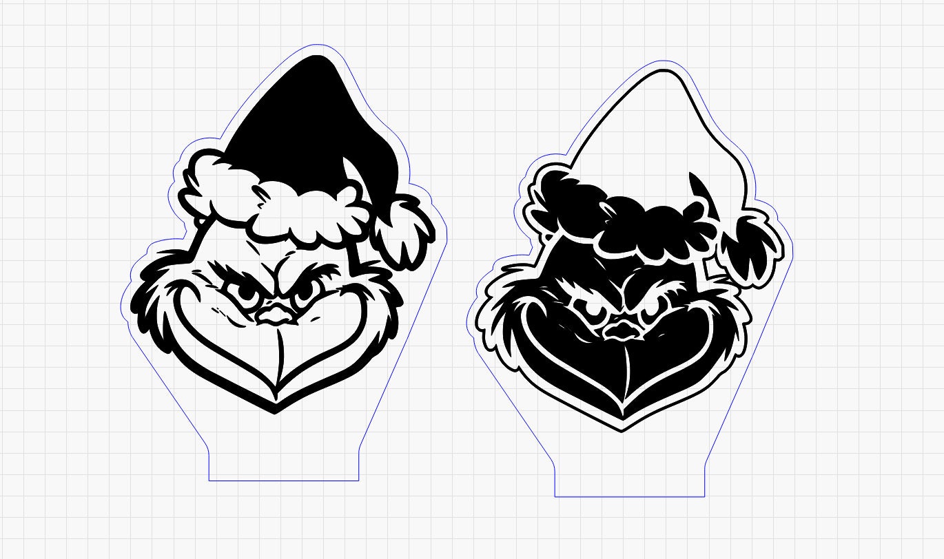 Grinch Night-light Acrylic Laser Cut File Glowforge Optimized - Etsy