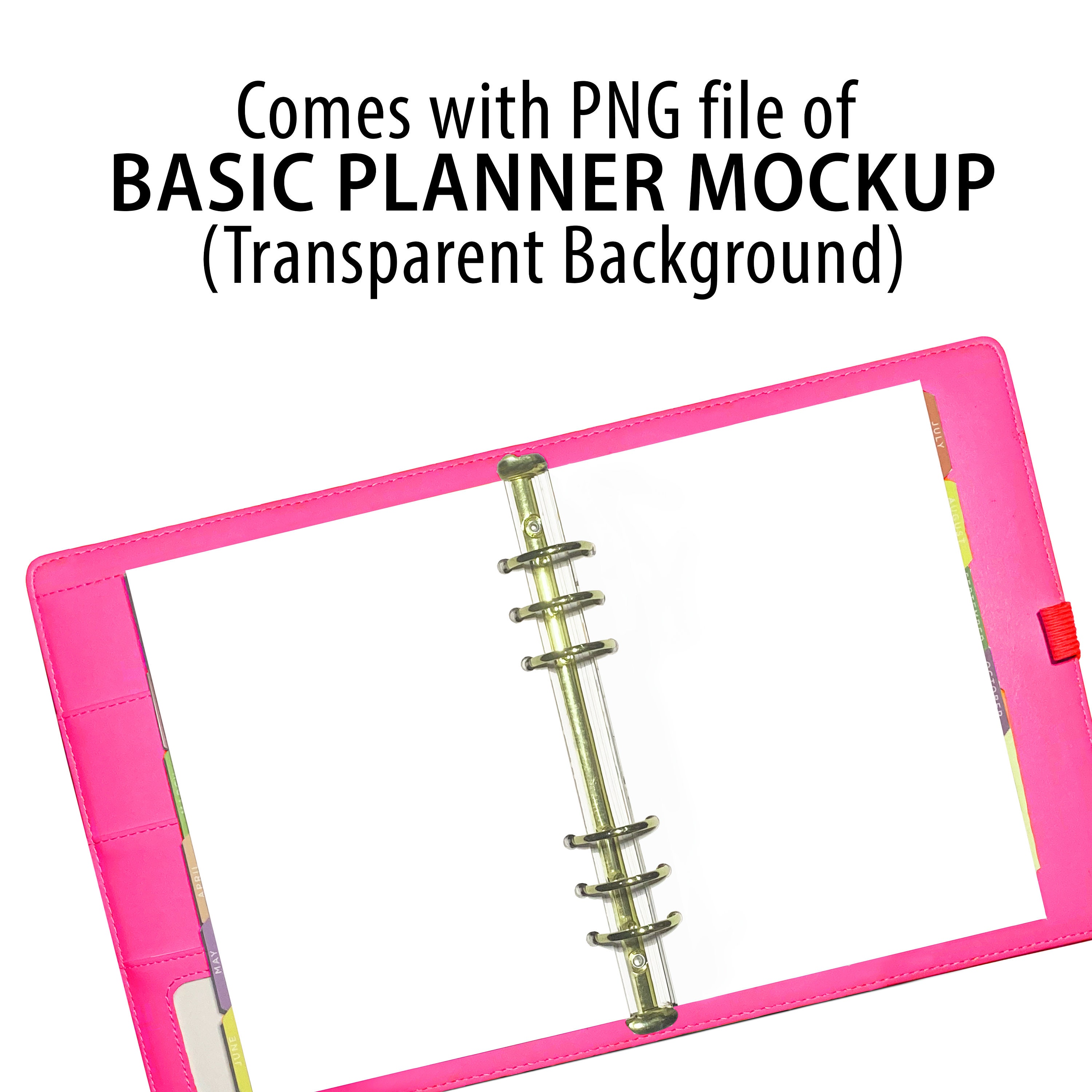 Hot Pink Planner Mock Up, Journal Mock Up, Planner Binder Mock Up, Mock ...