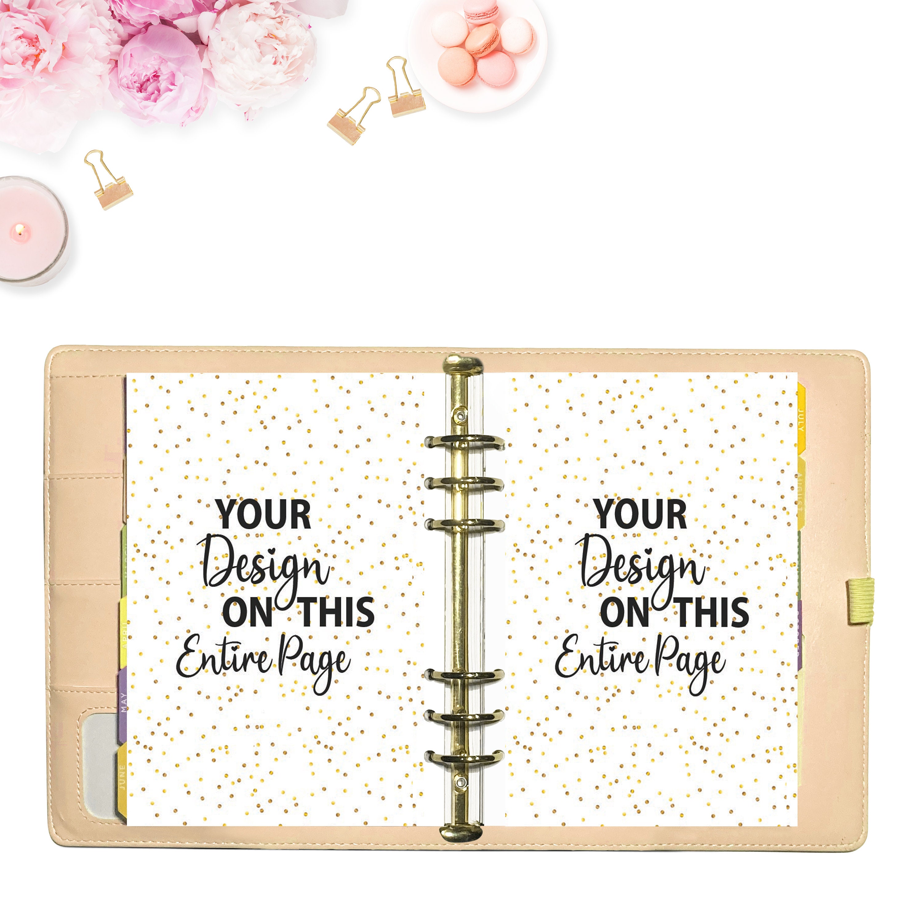 Peach Planner Mock Up, Journal Mock Up, Planner Binder Mock Up, Mock Up ...