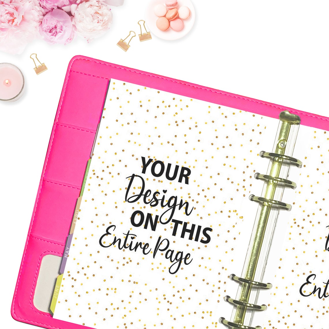 Hot Pink Planner Mock Up, Journal Mock Up, Planner Binder Mock Up, Mock ...