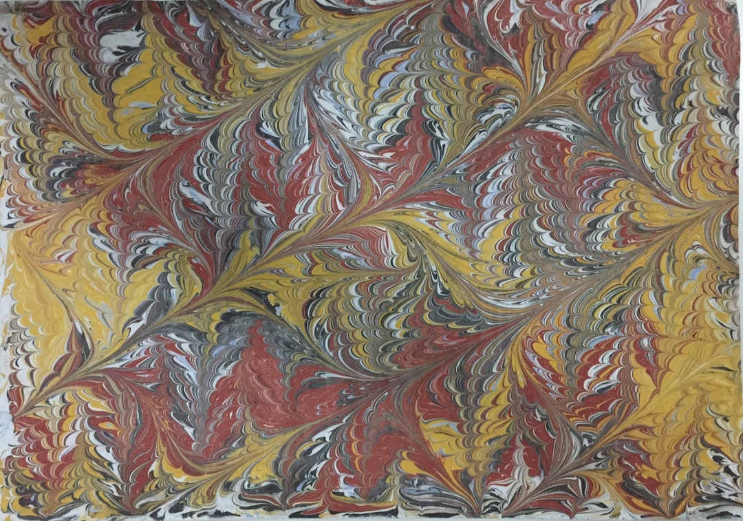 Marbled Paper, Ebru Painting, Handmade Ebru Art, Book Binding Paper ...