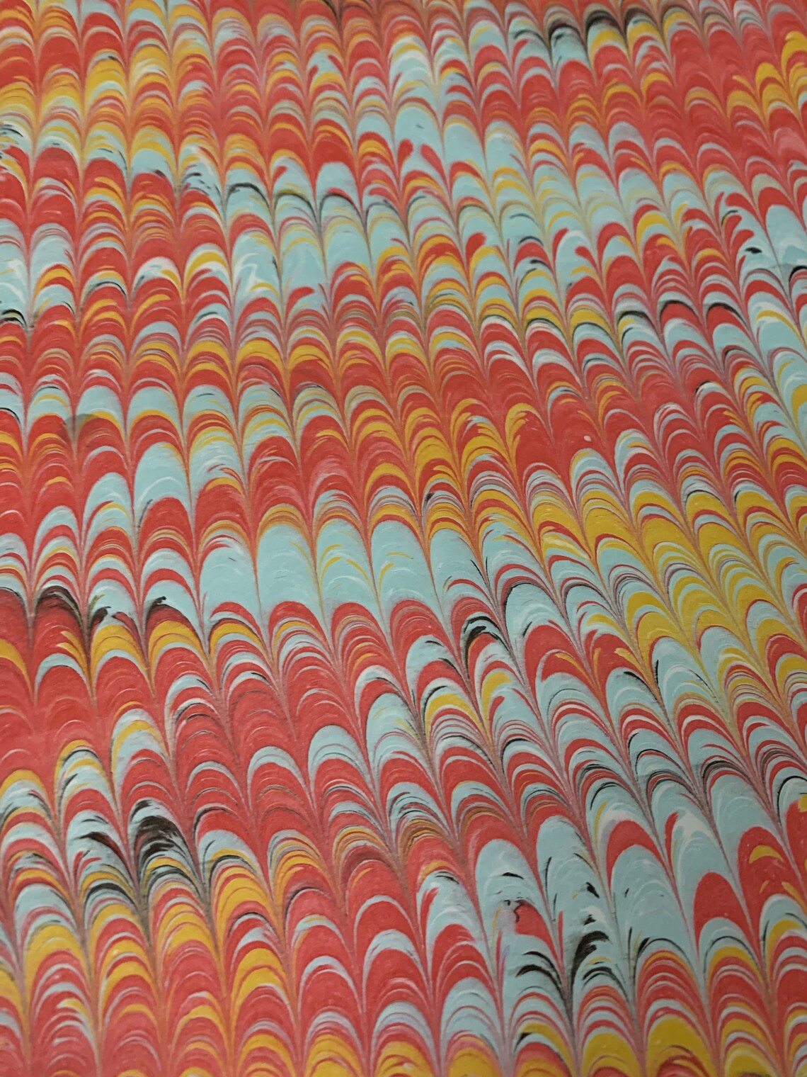 Handmade Original Frameable Ebru Painting, Comb Ebru, Handmade Wall Art ...