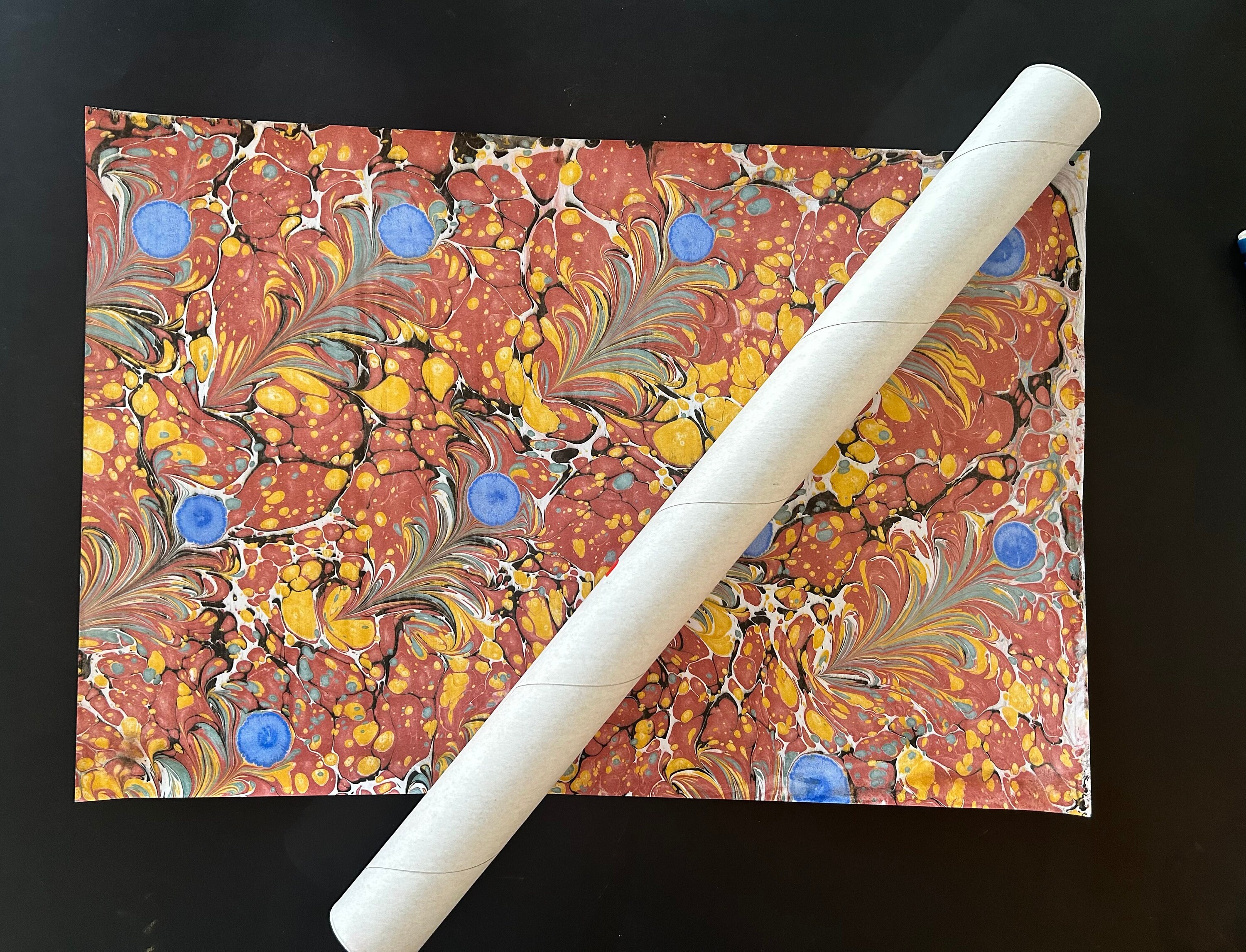 NEW Freamable Handmade Floral Marbled Paper, Book Binding Paper 12x18 ...