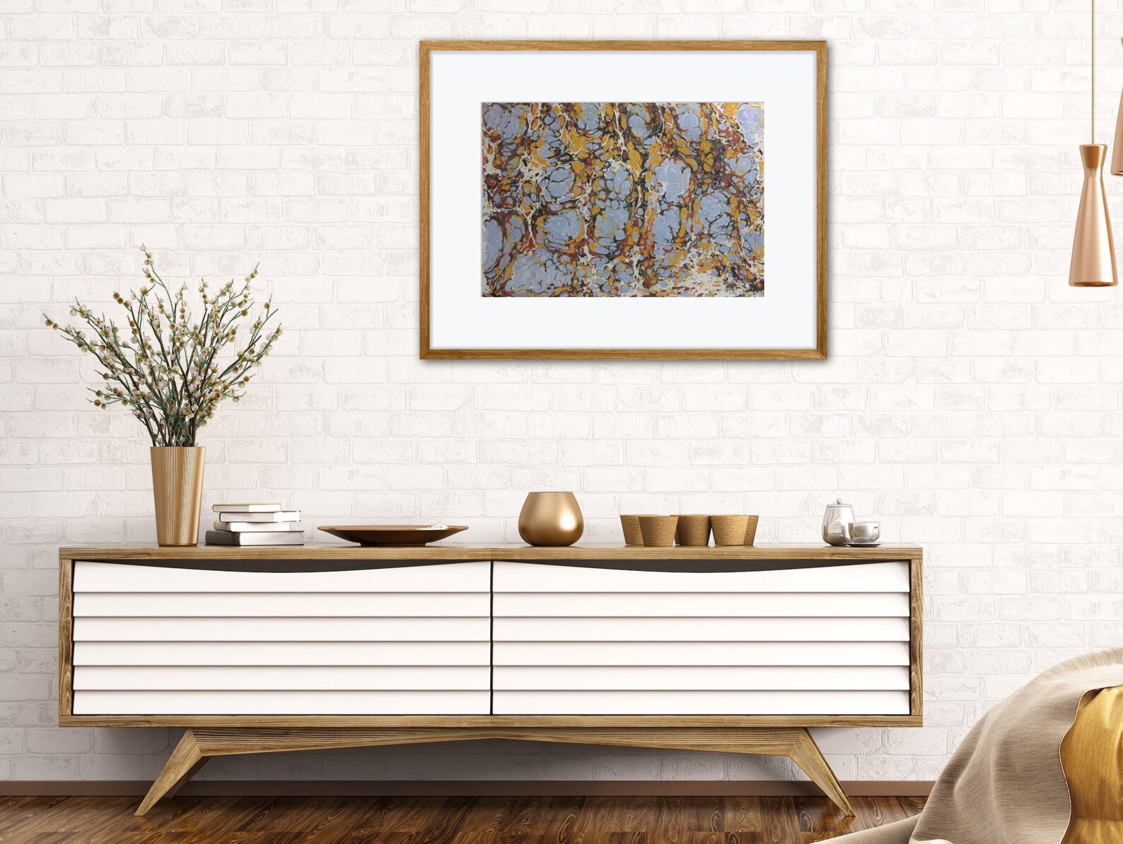 Marbled Paper (ebru Painting), Battal Ebru, Book Binding Paper 13x19 ...