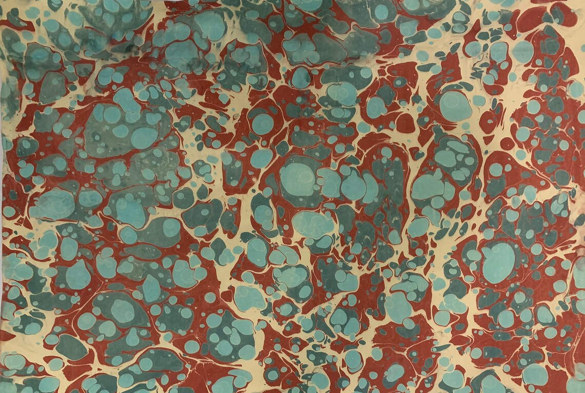 Marbled Paper (ebru Painting), Battal Ebru, Book Binding Paper 13x19 ...