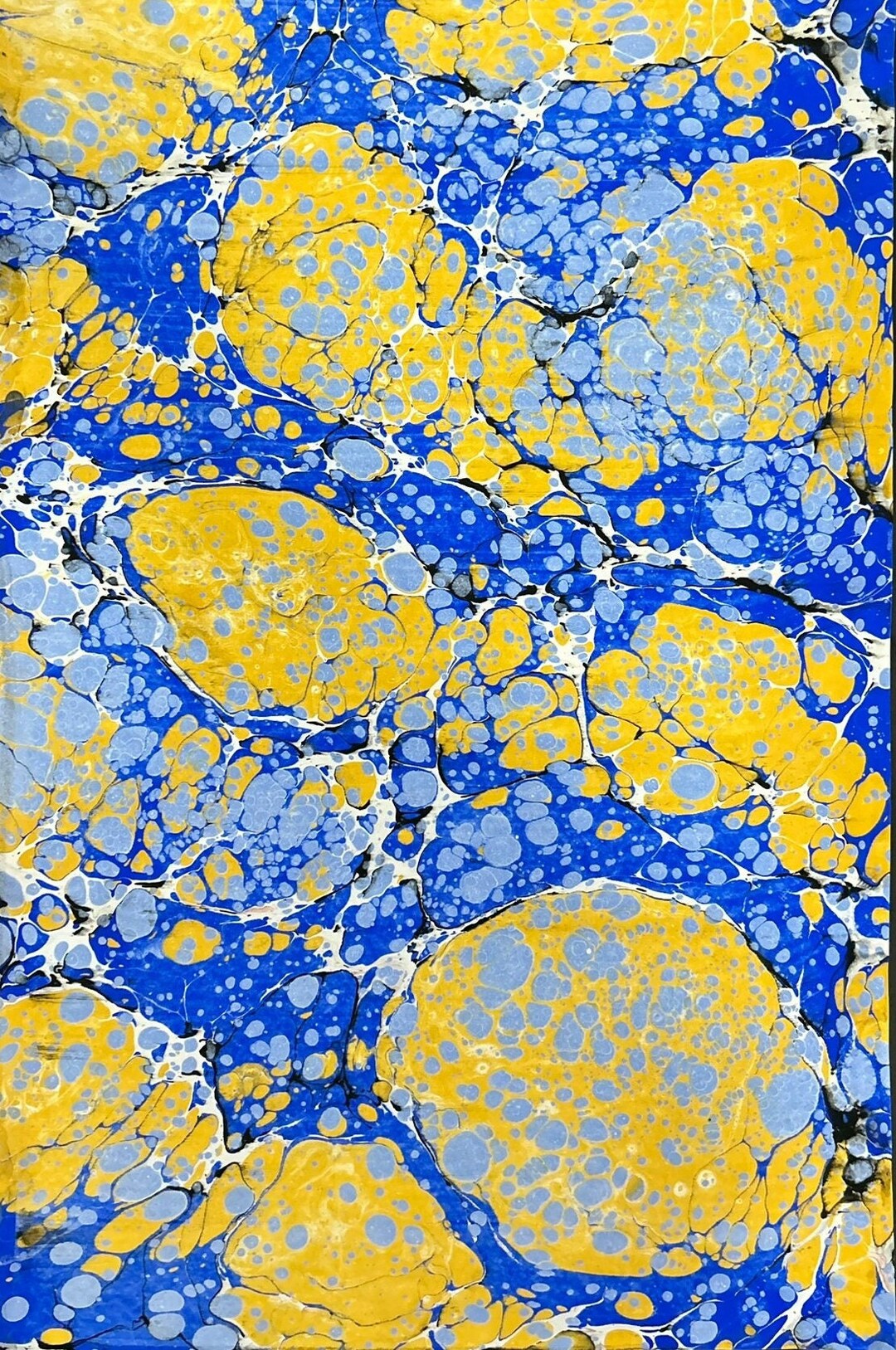 Handmade Original Frameable Ebru Painting, Battal Ebru, Handmade Wall ...