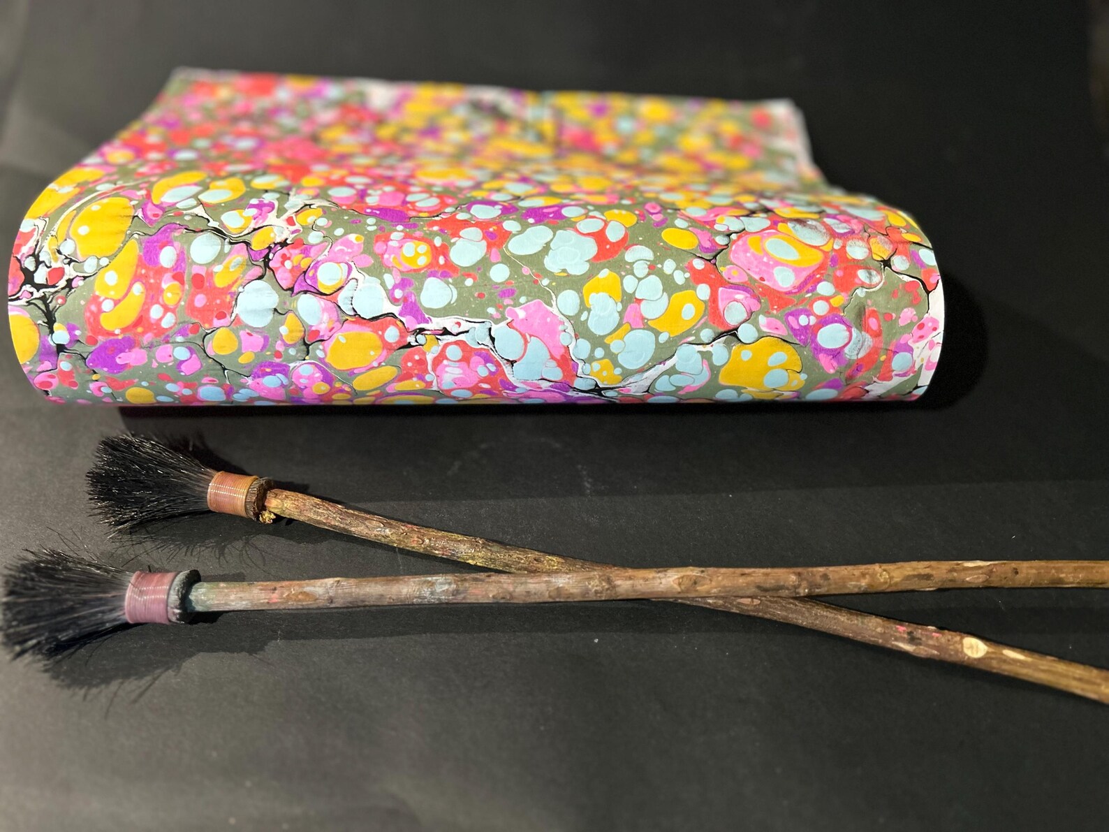 NEW! Battal Ebru, Marbled Paper, Ebru, Marbling Art, Book Binding Paper ...