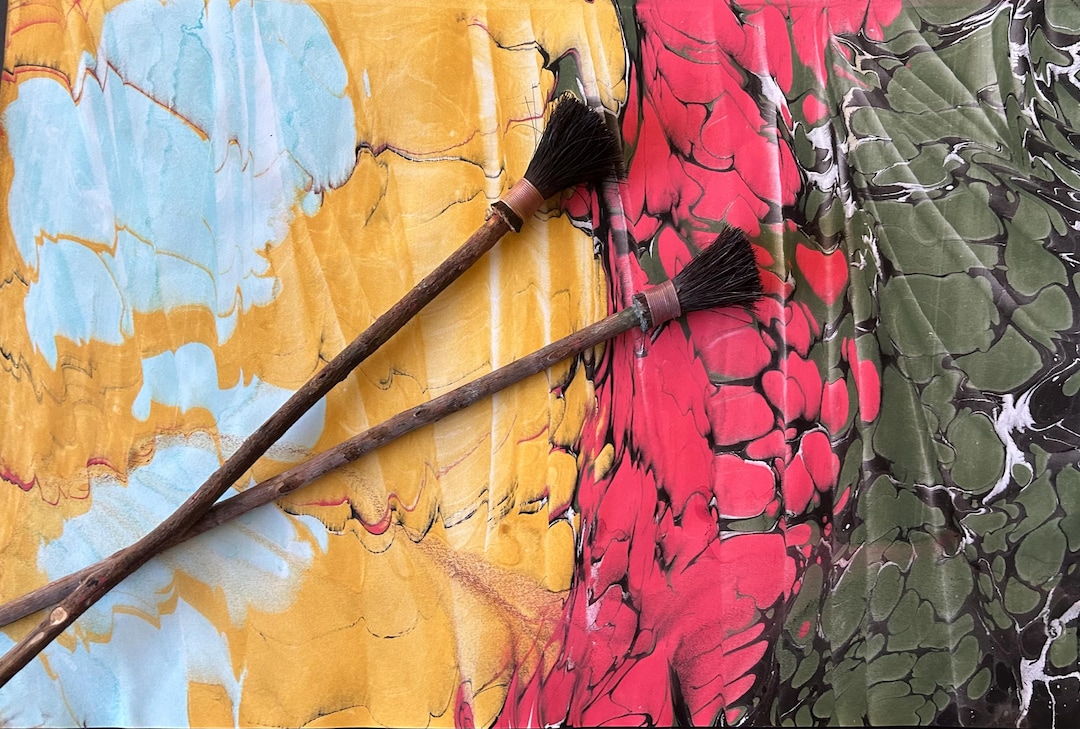 NEW! Original Frameable Ebru Paper, Turkish Matbled Paper, Hand Marbled ...