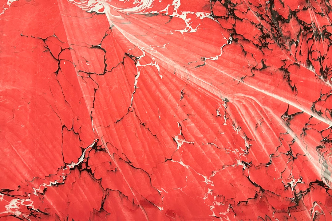 Original Frameable Ebru Paper, Marbled Painting, Book Binding Paper ...