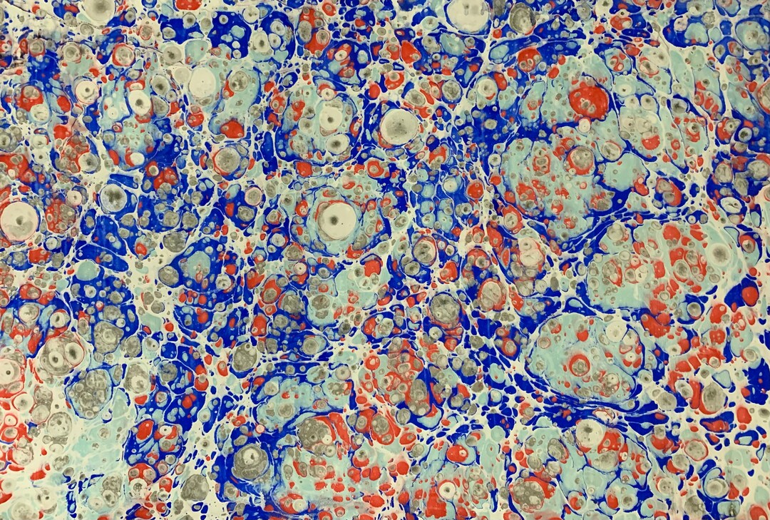 Handmade Original Frameable Ebru, Neftli Battal Ebru, Handmade Wall Art ...