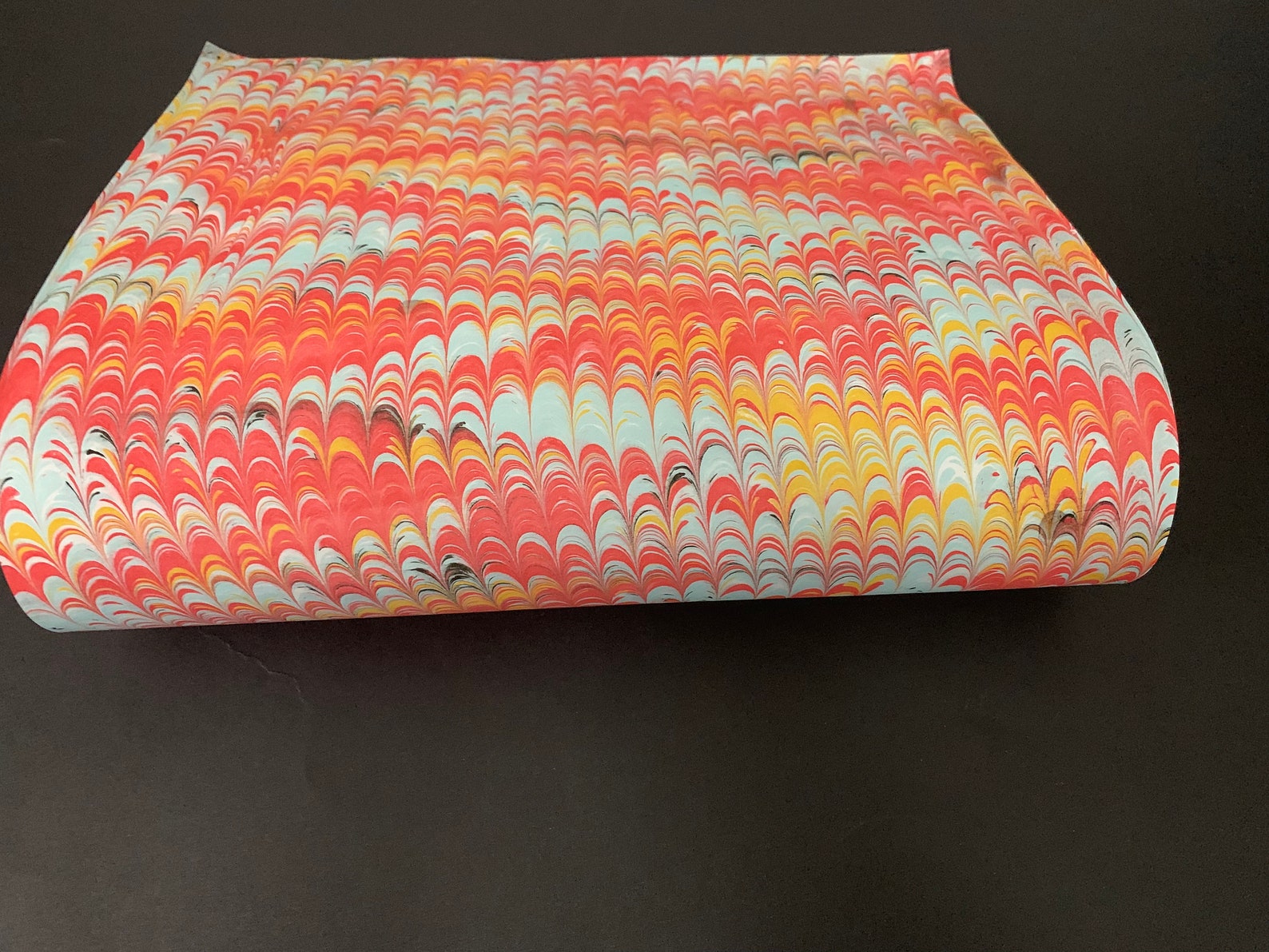 Handmade Original Frameable Ebru Painting, Comb Ebru, Handmade Wall Art ...