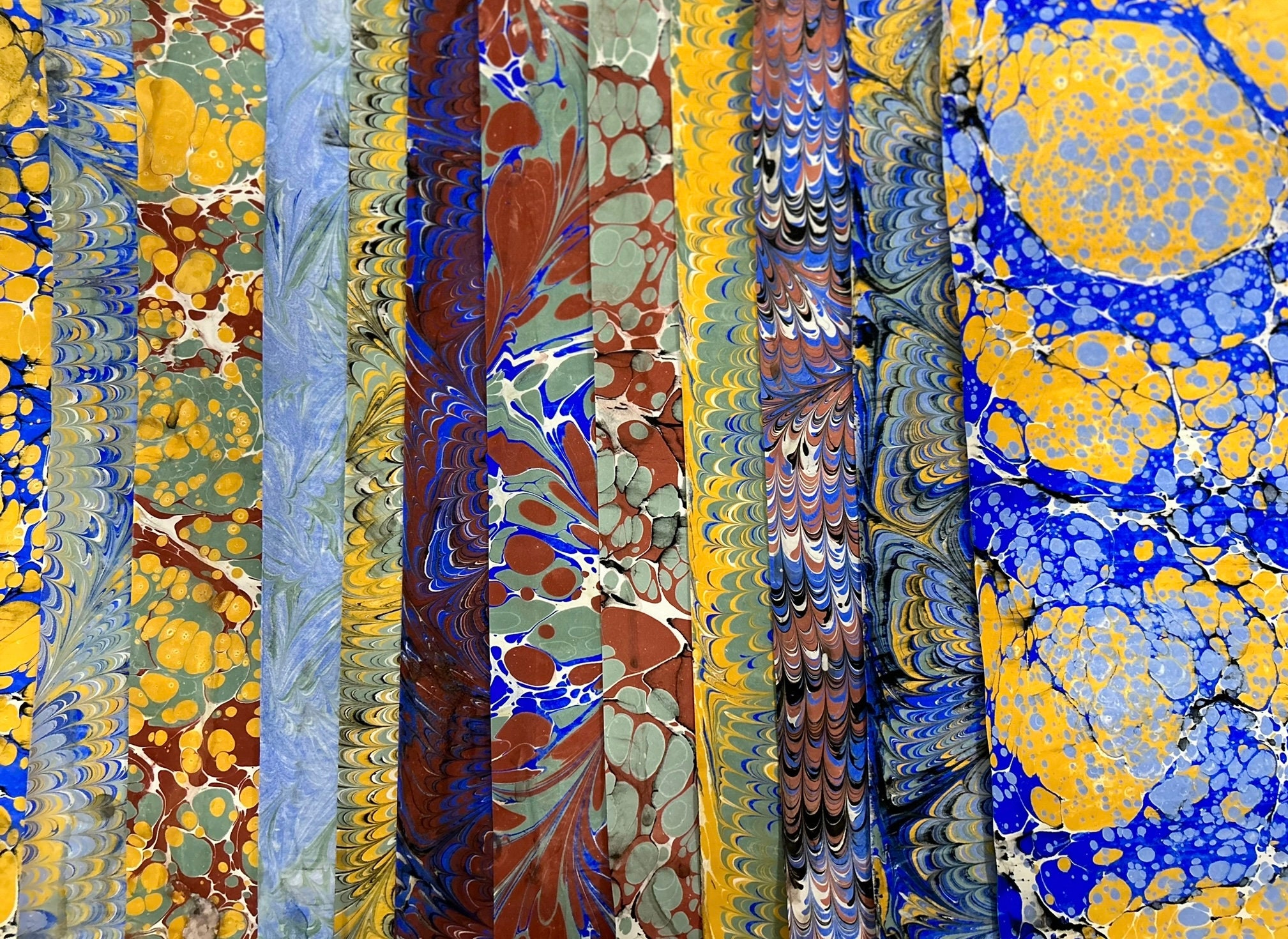 Shal Pattern Ebru, Marbled Paper, Ebru Painting, Marbling Art, Book ...