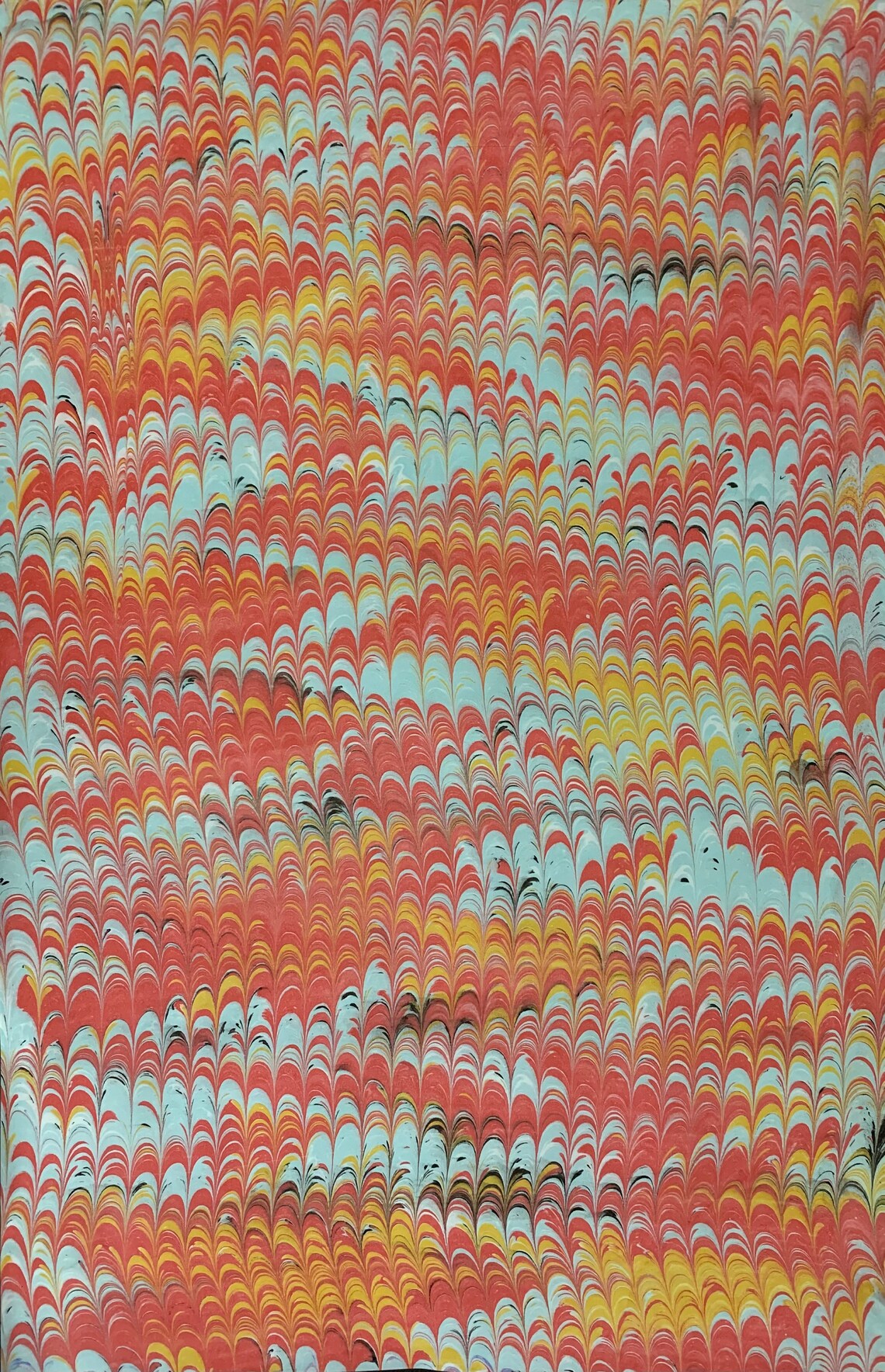 Handmade Original Frameable Ebru Painting, Comb Ebru, Handmade Wall Art ...