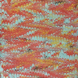 Handmade Original Frameable Ebru Painting, Comb Ebru, Handmade Wall Art ...