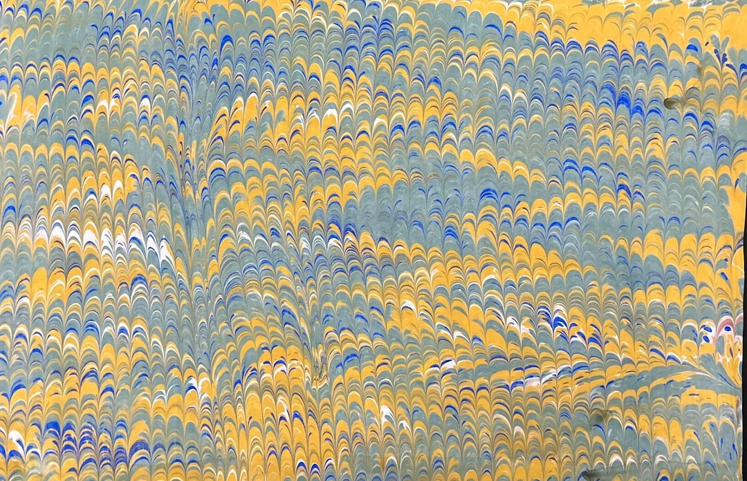 Handmade Original Frameable Ebru Painting, Comb Ebru, Handmade Wall Art ...