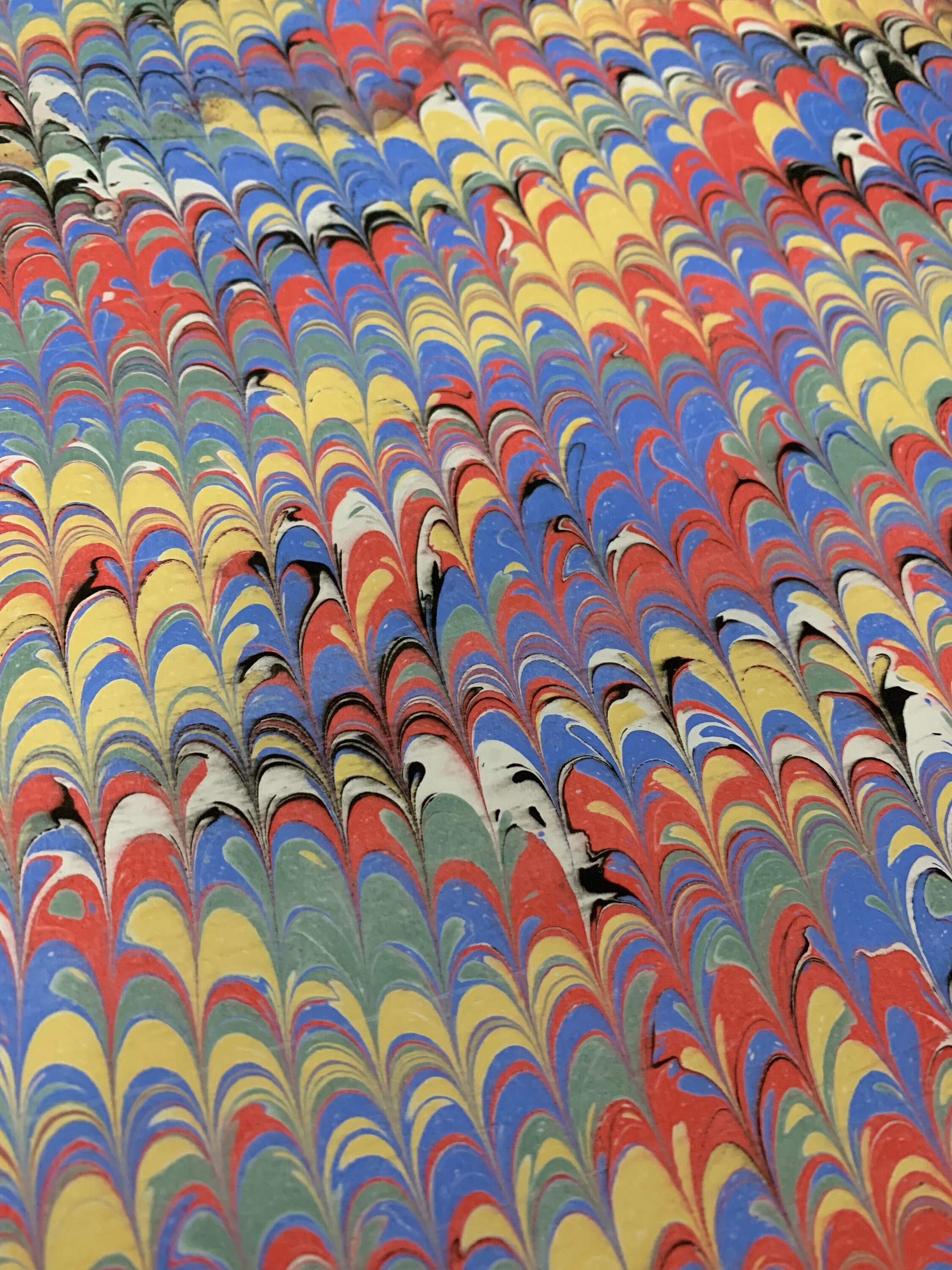 Handmade Original Frameable Ebru Painting, Comb Ebru, Handmade Wall Art ...