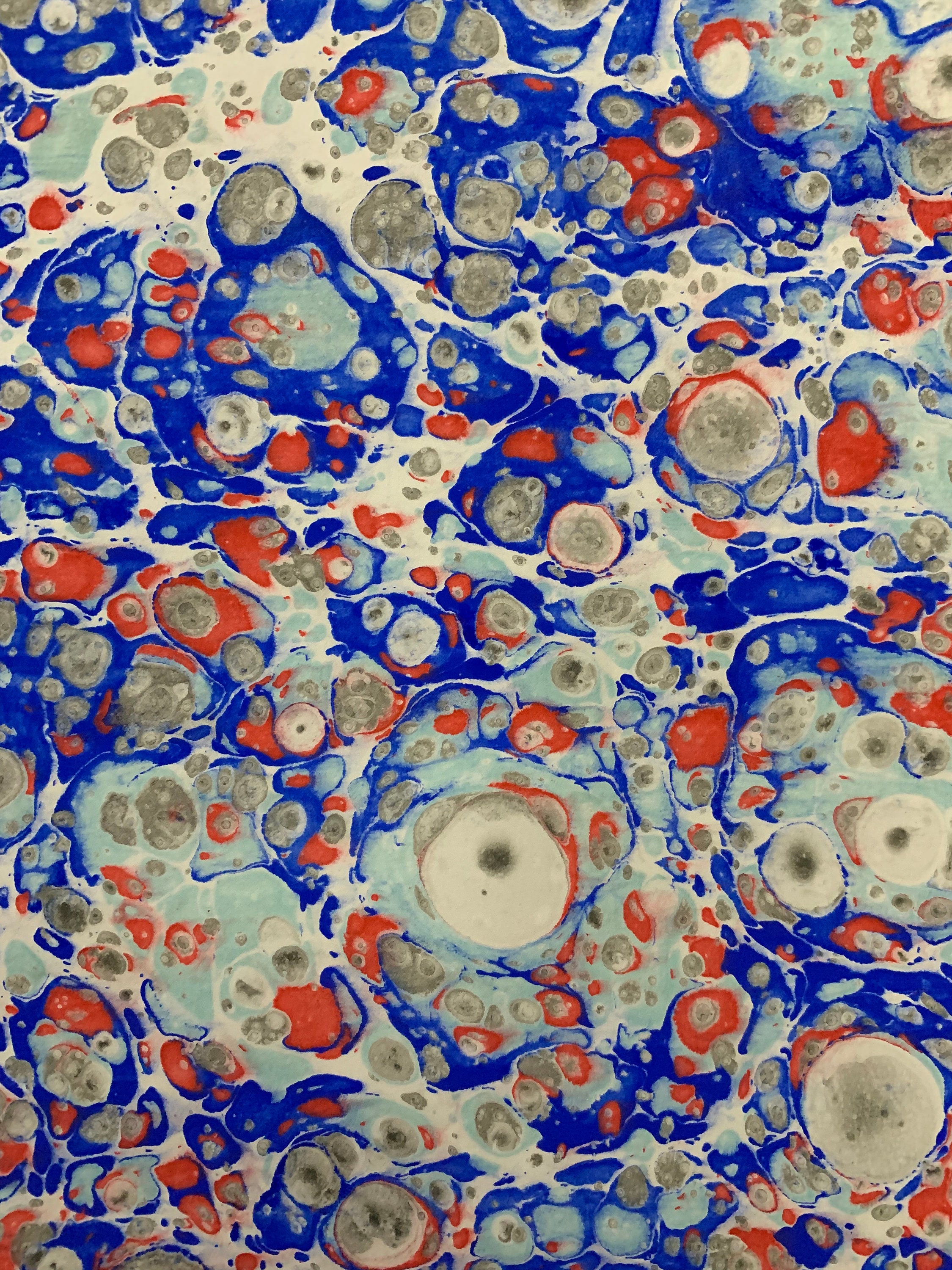 Handmade Original Frameable Ebru, Neftli Battal Ebru, Handmade Wall Art ...