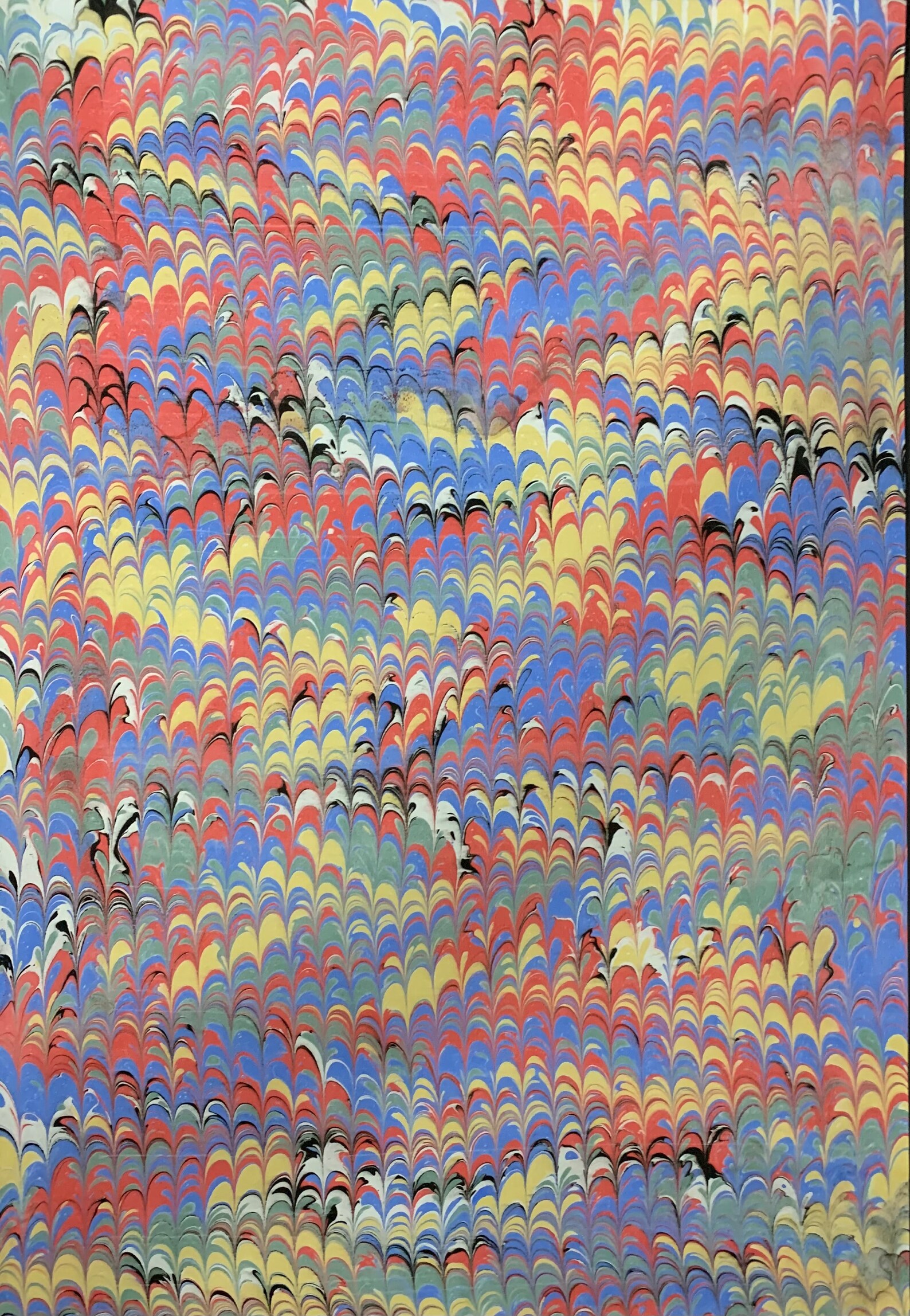 Handmade Original Frameable Ebru Painting, Comb Ebru, Handmade Wall Art ...