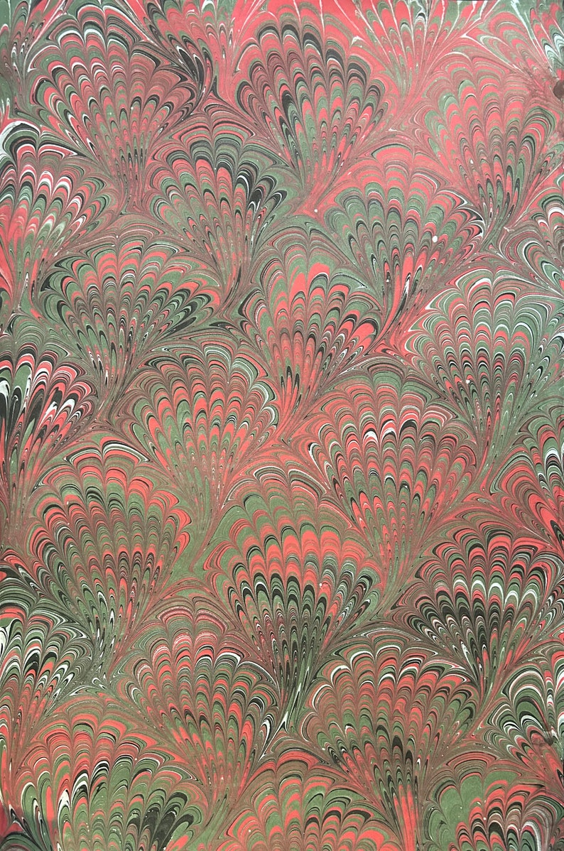 Handmade Peacock Ebru, Marbled Paper, Wall Art, Marbling Art ...