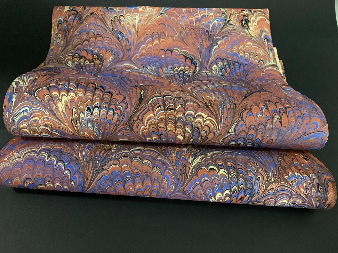 Couple Original Frameable Ebru Painting, Turkish Paper Marbling ...