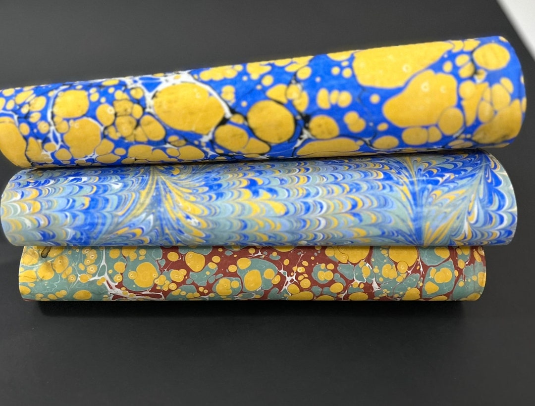 Artist Choice 3x Hand Marbled Paper, Ebru Painting, Craft Paper, Book ...