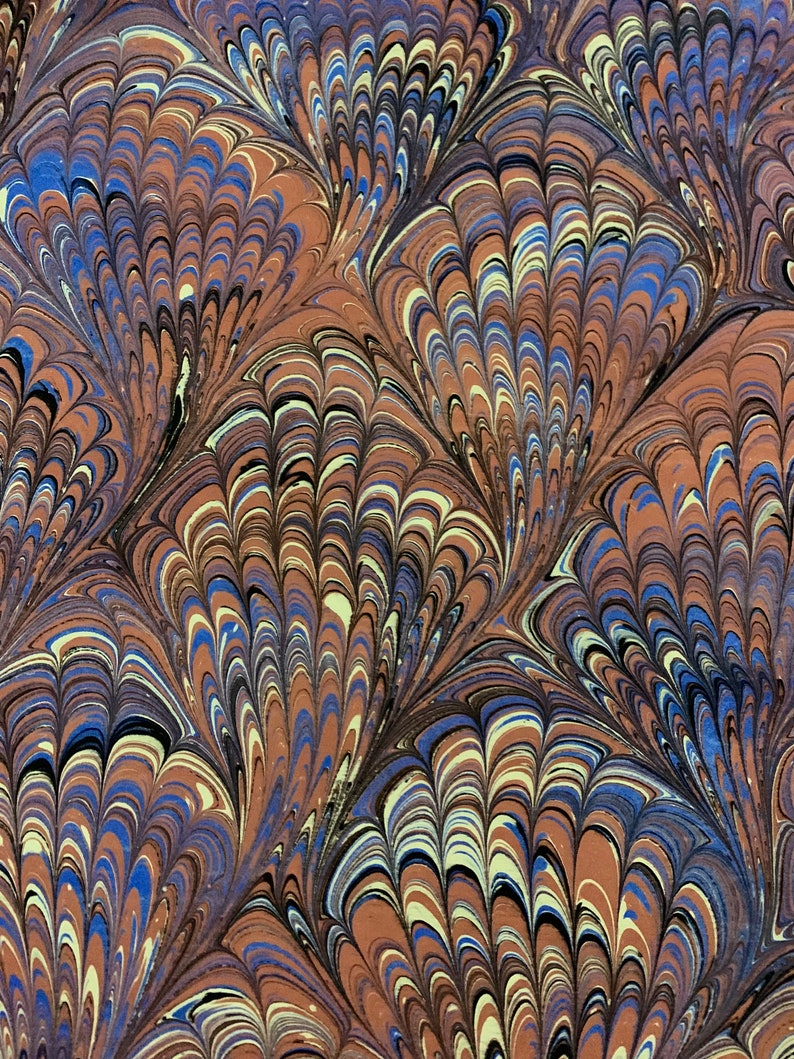 Couple Original Frameable Ebru Painting, Turkish Paper Marbling ...