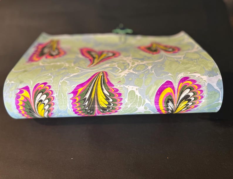 Hand Marbled Paper, Ebru Paper, Ebru Art, Book Scraps Paper, Book ...