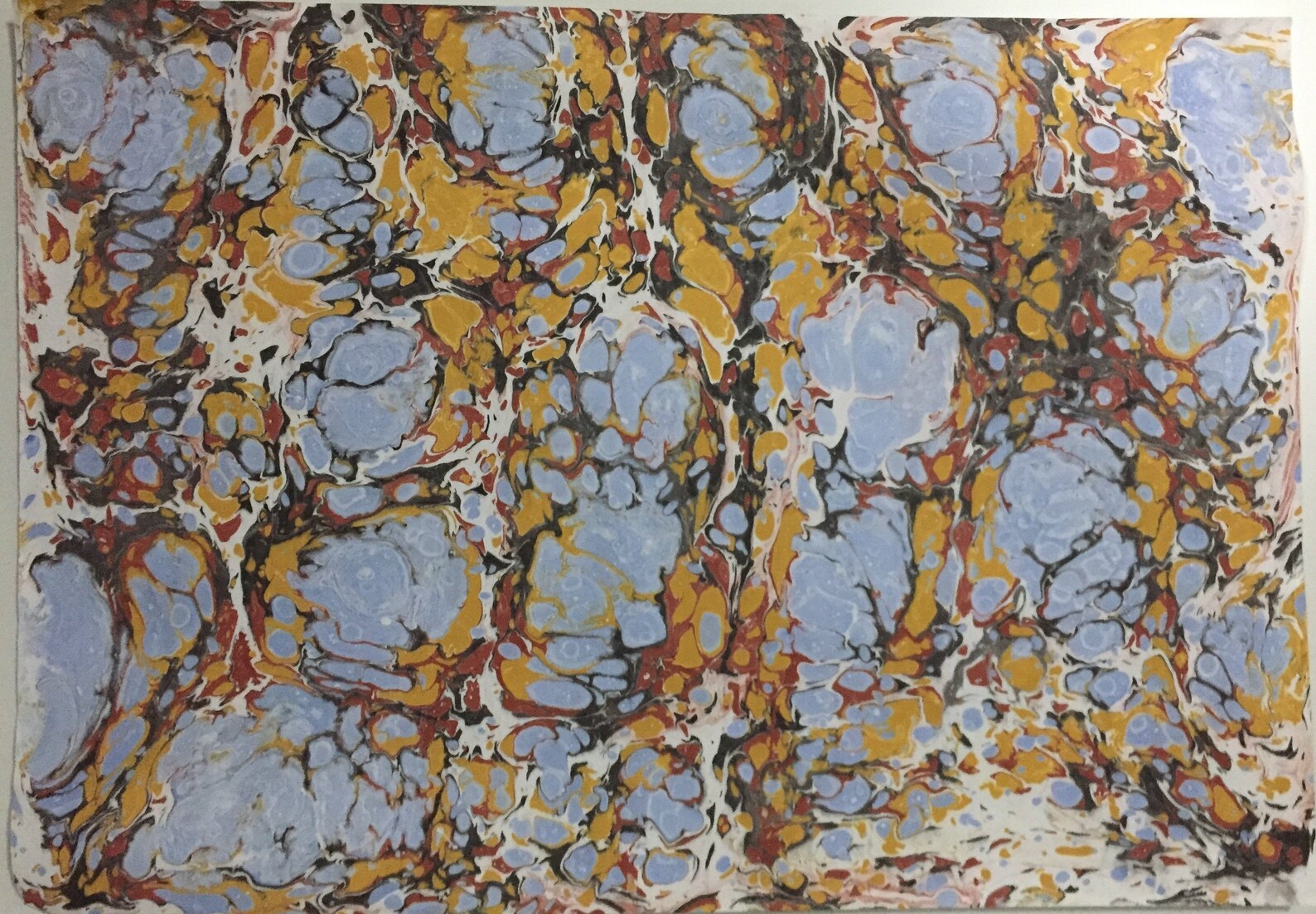 Marbled Paper (ebru Painting), Battal Ebru, Book Binding Paper 13x19 ...