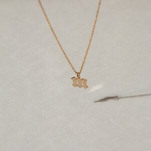 Gothic Initial Necklace, Old English Gothic Initial Pendant in 14k Gold Filled - Etsy