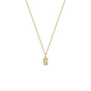 Gothic Initial Necklace, Old English Gothic Initial Pendant in 14k Gold Filled - Etsy