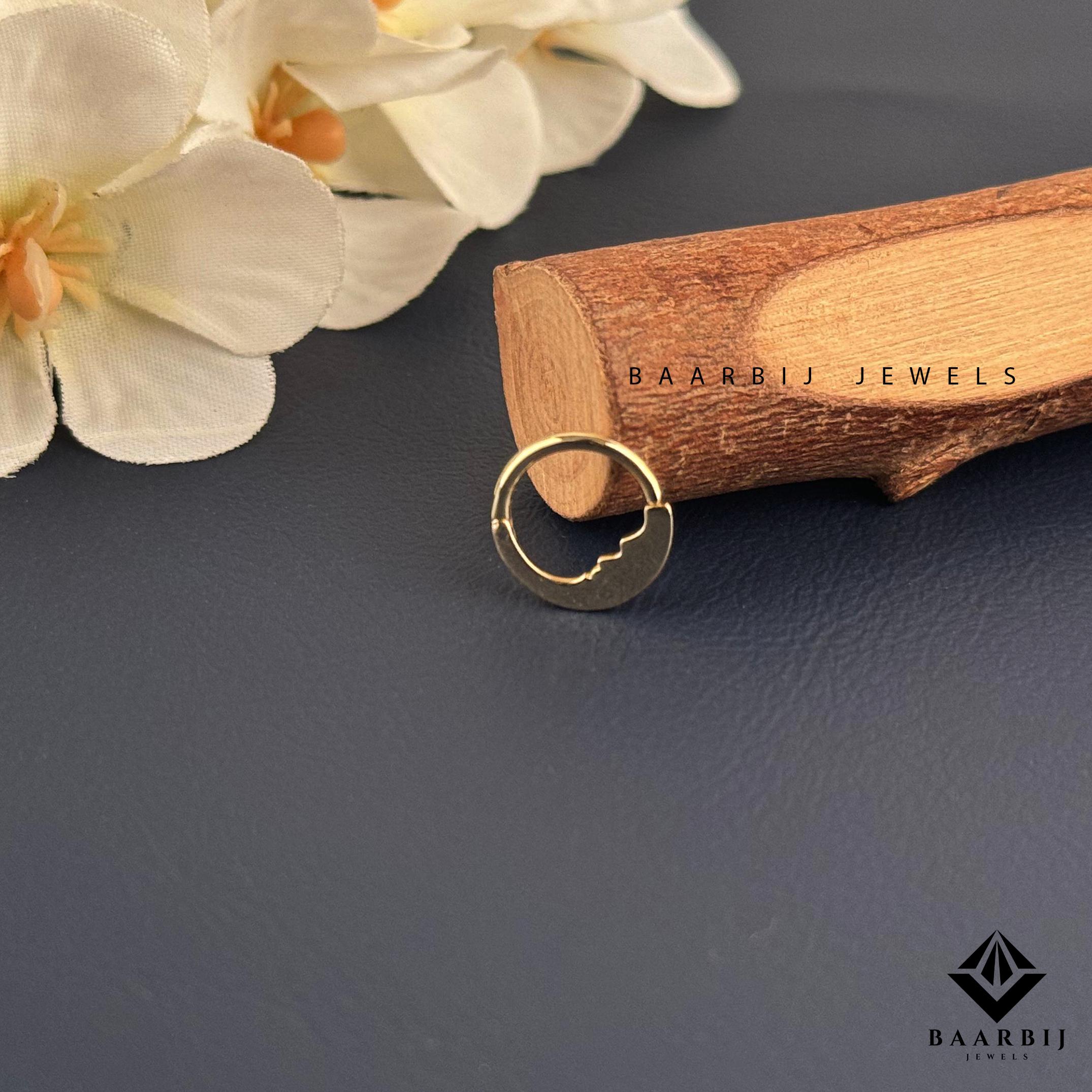 Tessa Solid Gold Moon Face Clicker Ring: Piericng for Her - Etsy
