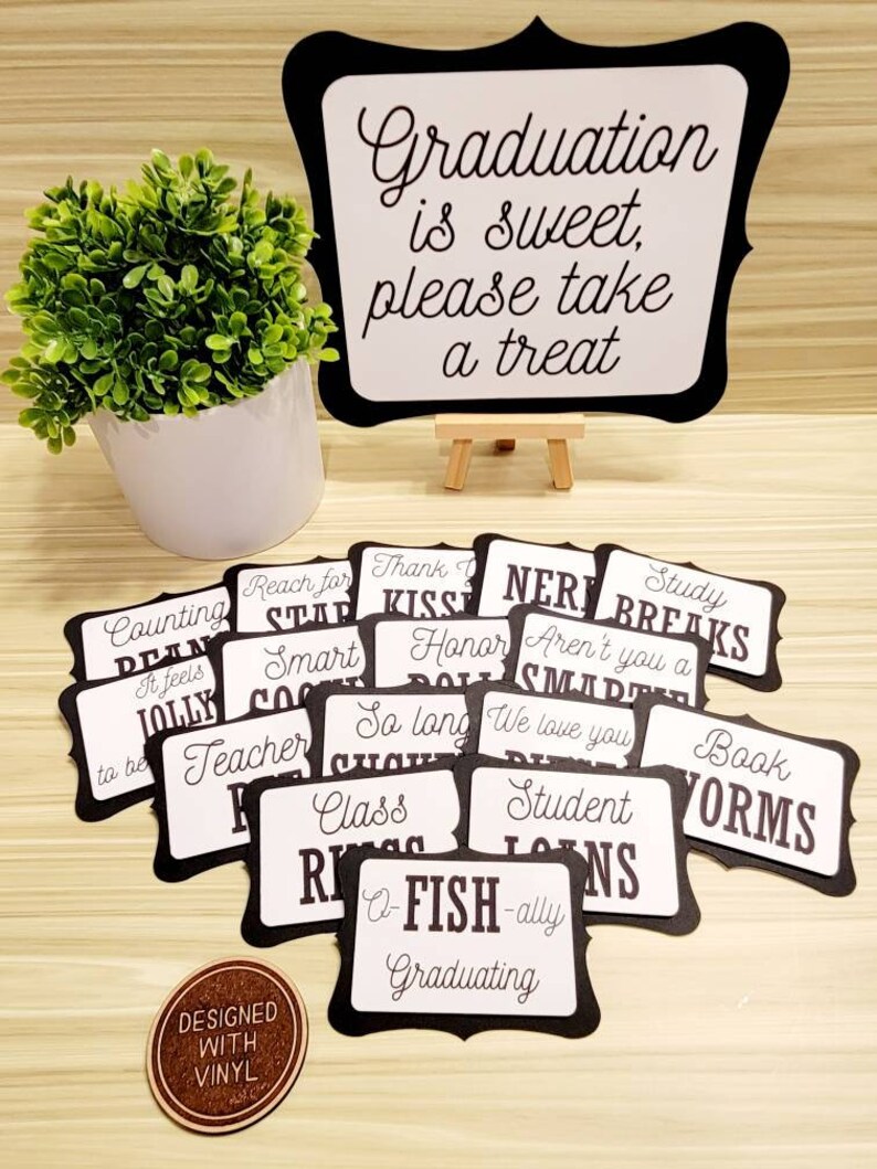 Graduation is Sweet Please Take a Treat Sign | Graduation Candy Bar ...