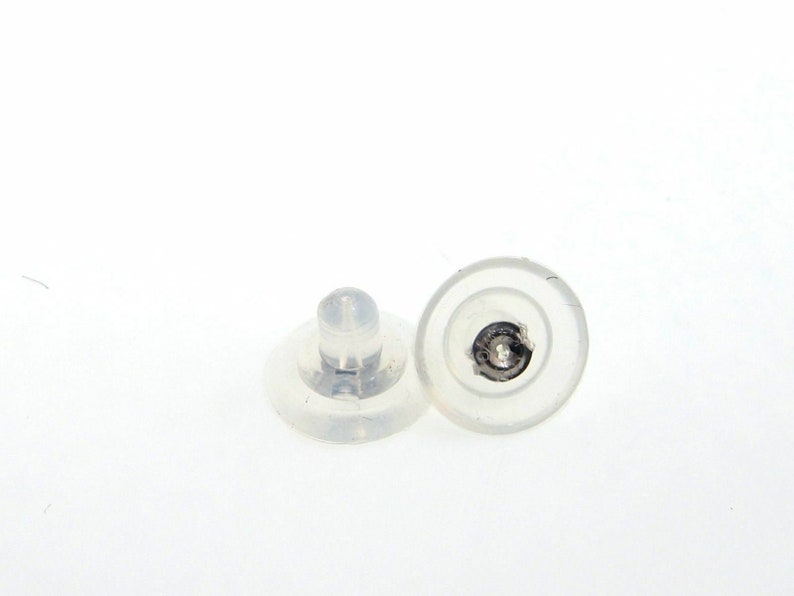 Solid 14K / 18K Yellow or White Gold Butterfly Ear-backs Embedded in ...