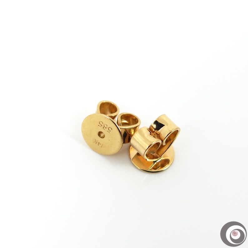 Solid 14K Gold Butterfly Ear Backs for Earrings / White or - Etsy