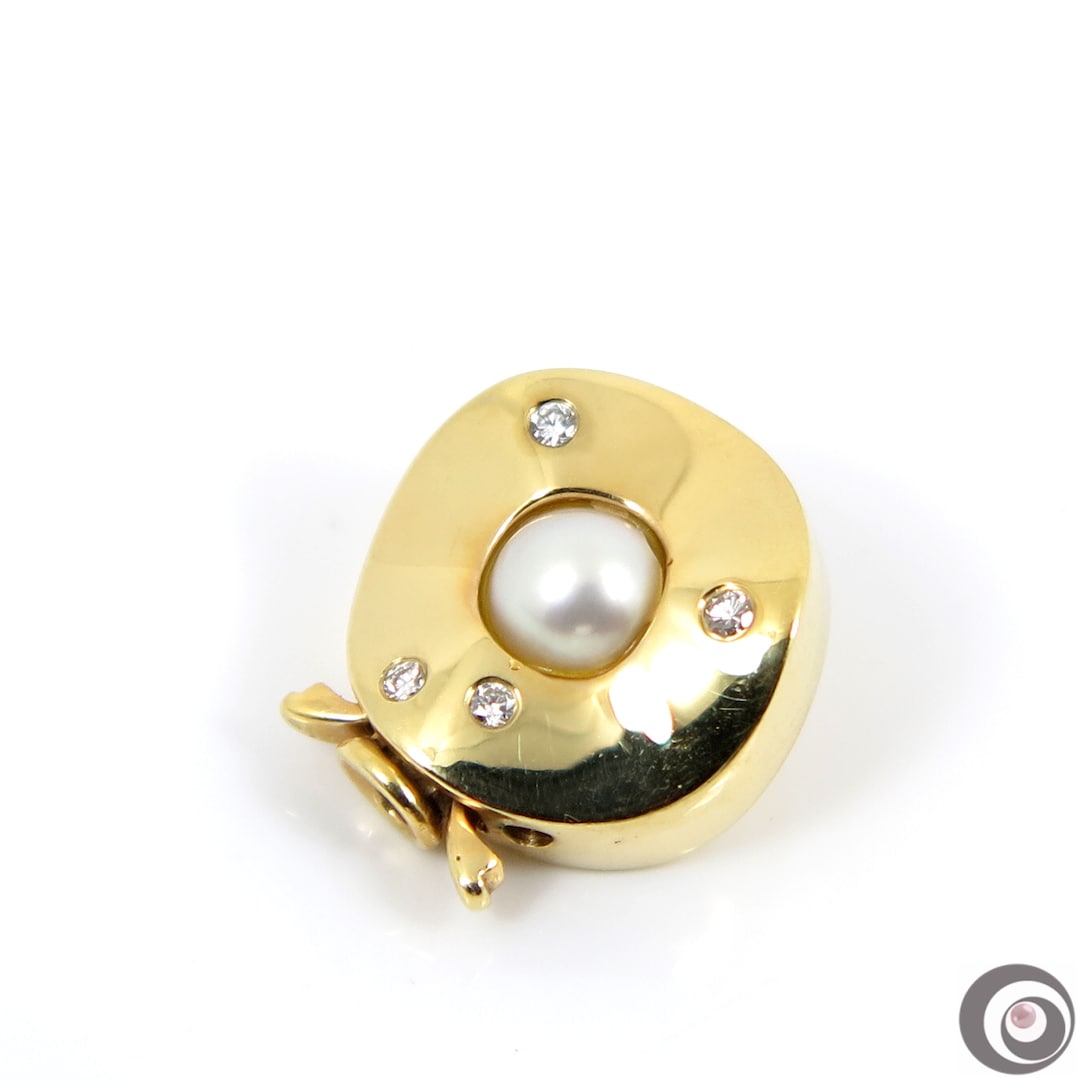 Solid 14K Yellow Gold With Genuine Diamonds & Diamond Handmade Shape ...