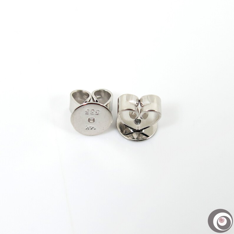 Solid 14K Gold Butterfly Ear Backs for Earrings / White or - Etsy