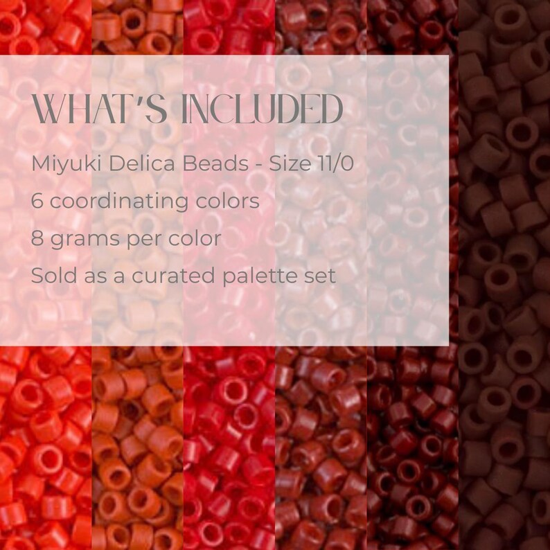Chroma: Ember - Miyuki Bead Set in Reds– Delica 11/0 Set| Beads for ...