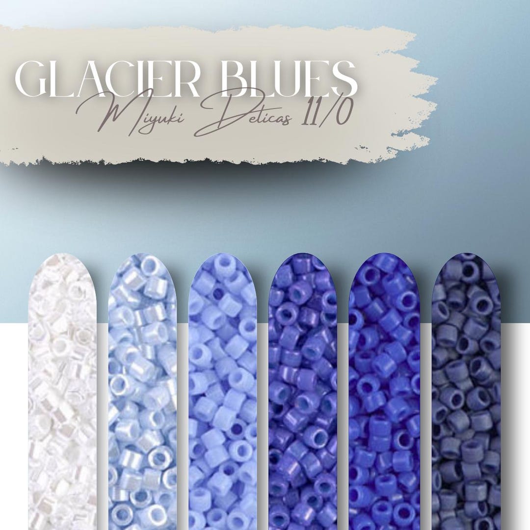 Chroma: Glacier Blues - Miyuki Bead Set in Blue– Delica 11/0 Set| Beads ...