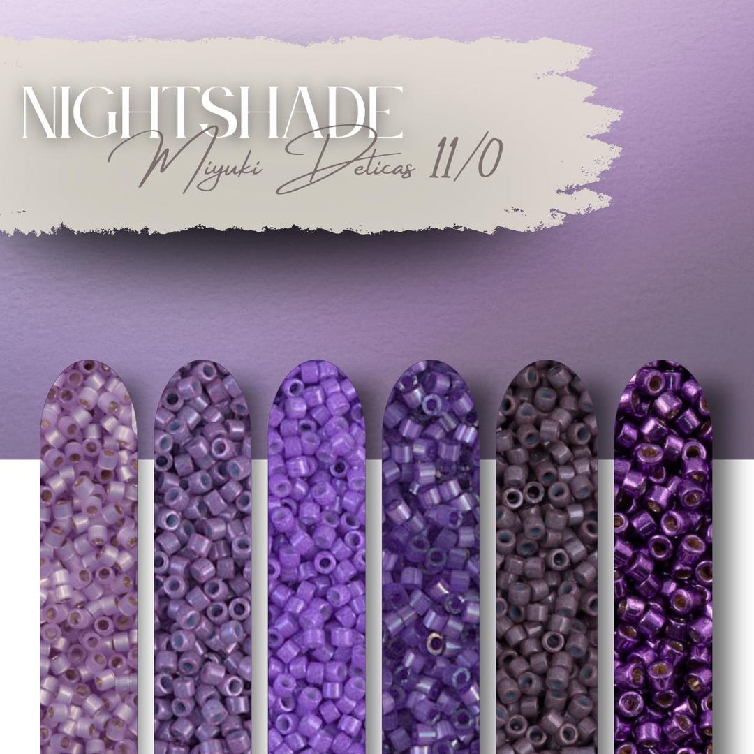 Chroma: Nightshade- Miyuki Bead Set in Purple– Delica 11/0 Set| Beads ...