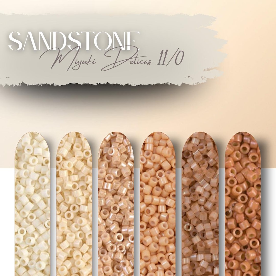 Chroma: Sandstone - Miyuki Bead Set in Tan Creams– Delica 11/0 Set ...