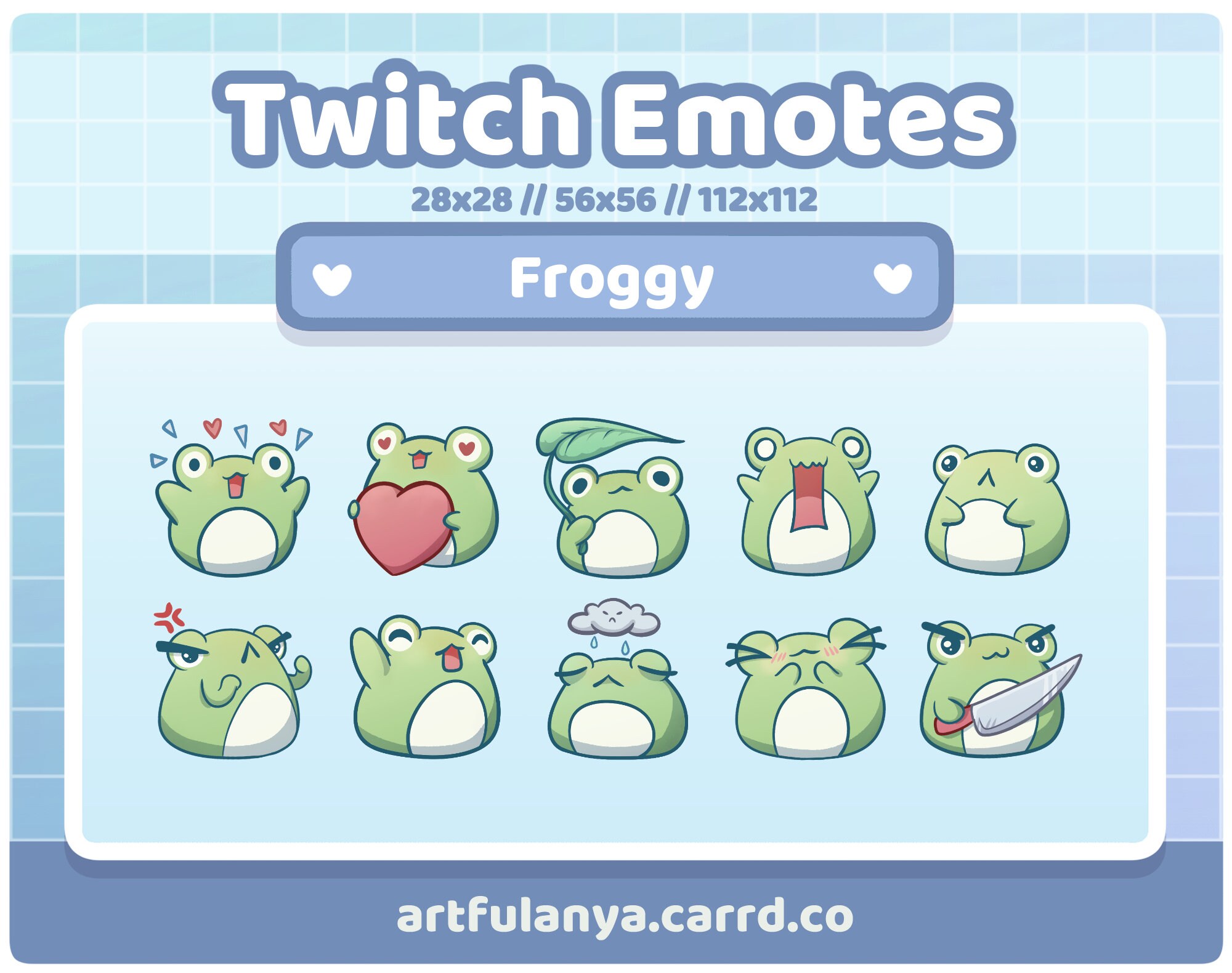 Frog Emotes | 10 Cute Froggy Emotes for Your Twitch Stream or Discord ...