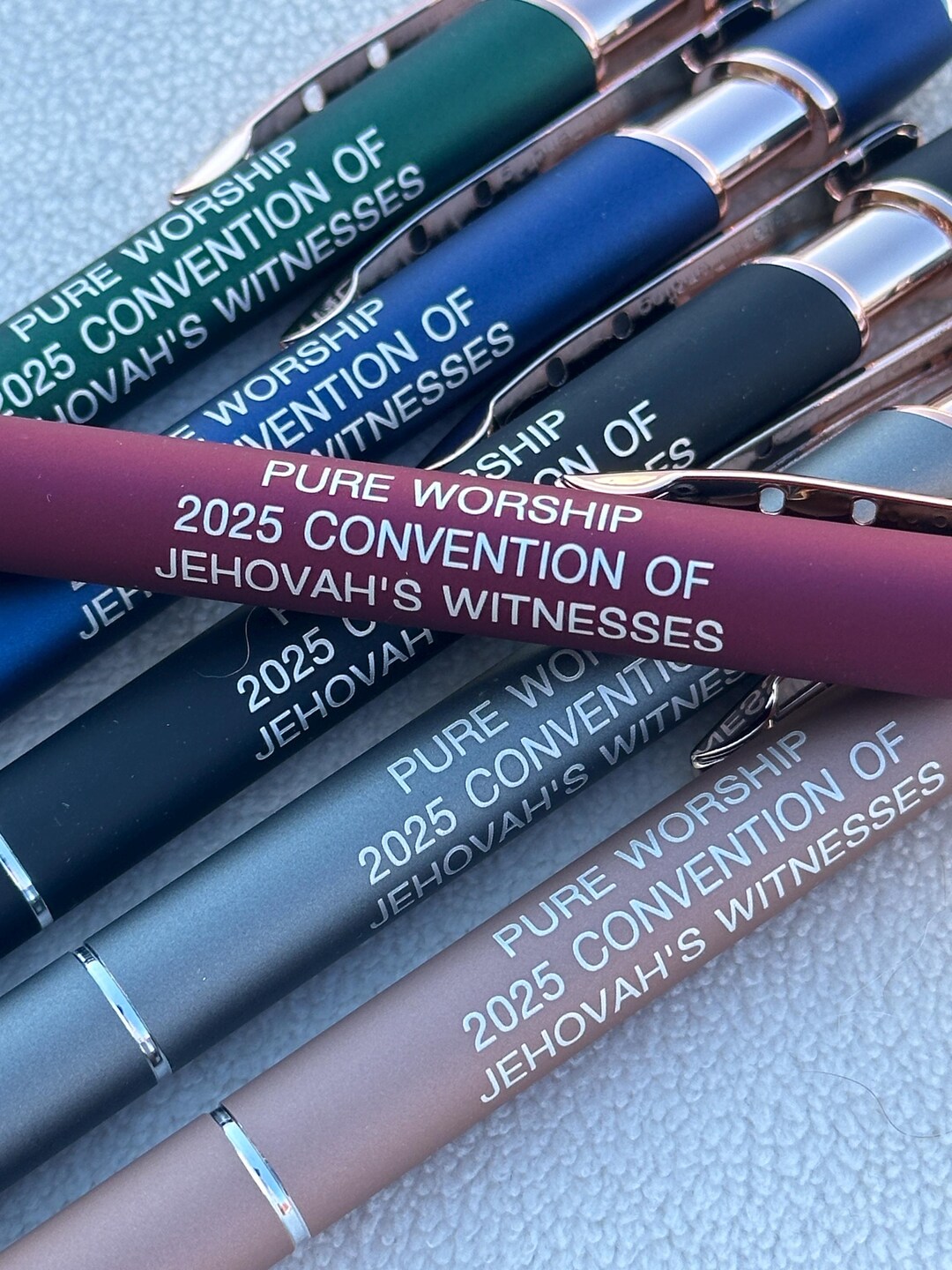 Single Pen 2025 “pure Worship” Convention Theme Metal Rose Gold Trimmed ...