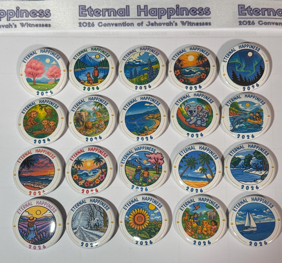 2026 Eternal Happiness International Convention Button Pins | JW Gifts ...