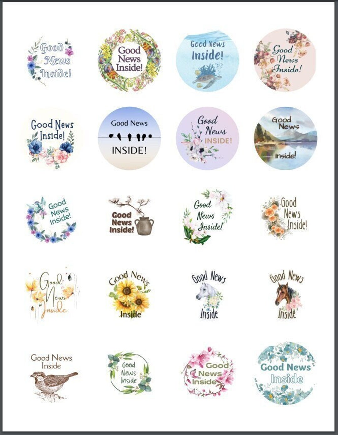 Colorful Stickers Variety Pack: Read the Bible, Good News, JW.ORG (100 ...