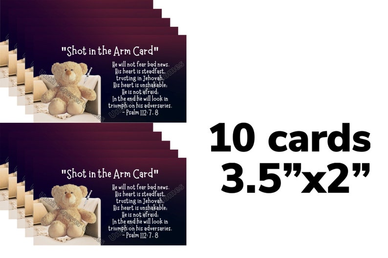 10 Card Pack Shot in the Arm Card inspired by Encouraging - Etsy